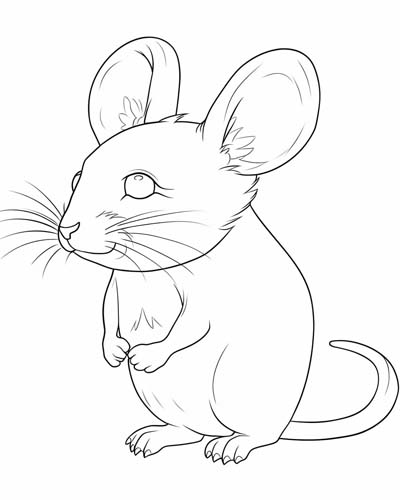 coloring pages of mouse