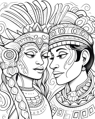 Mayan Goddess Ix Chel Coloring Pages
